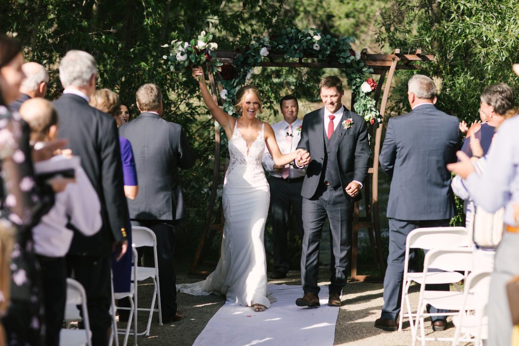 Silverthorne Pavilion Wedding with Gold Sequin Details