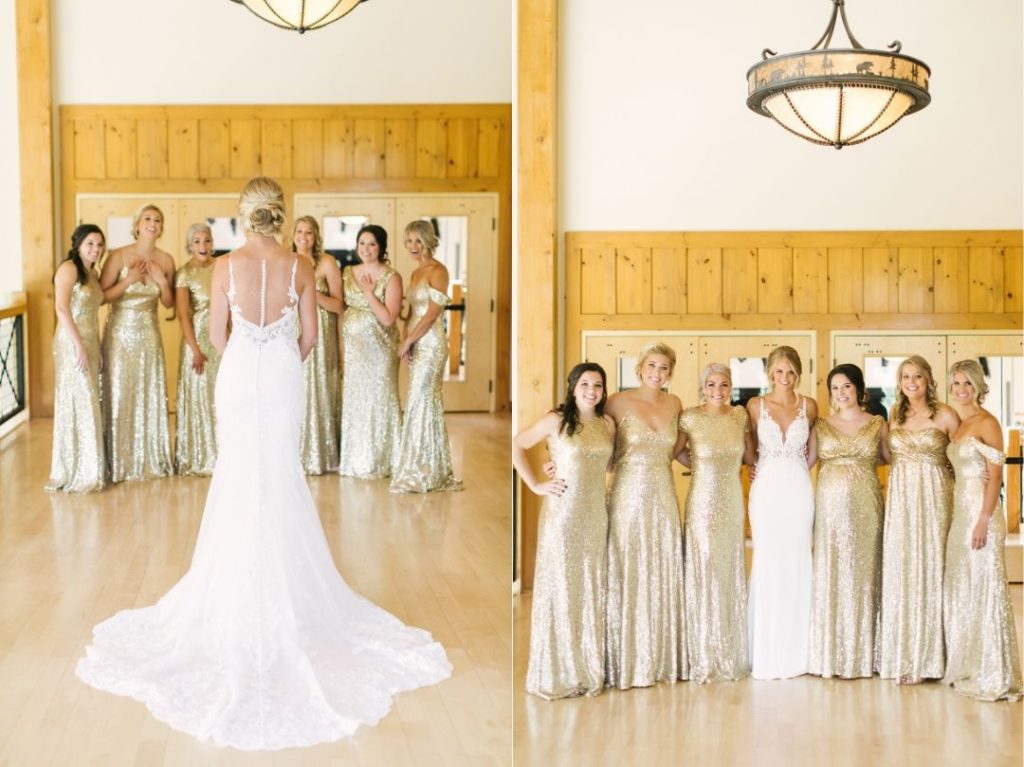 Silverthorne Pavilion Wedding with Gold Sequin Details