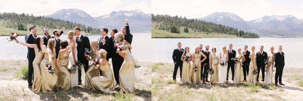 Silverthorne Pavilion Wedding with Gold Sequin Details